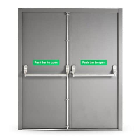 Emergency Exit Door (Double Door) - Panic Bars - Hussain Safe